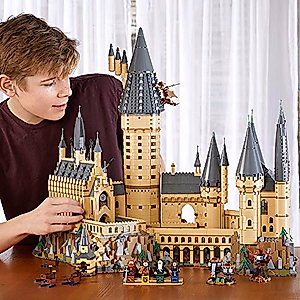 LEGO Harry Potter Hogwarts Castle Building Set, Harry Potter Activity Kit with Minifigures, Wands, Boats, a Spider, and Gryffindor and Hufflepuff Accessories; Collectible Model for Adults, 71043