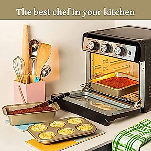 Toaster Oven 6-in-1 Convection - Air Fryer for Roast Bake Broil, 23 Quart Stainless Steel