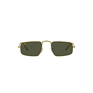 Ray-Ban RB3957 Julie Rectangular Sunglasses, Legend Gold/Green, 49 mm