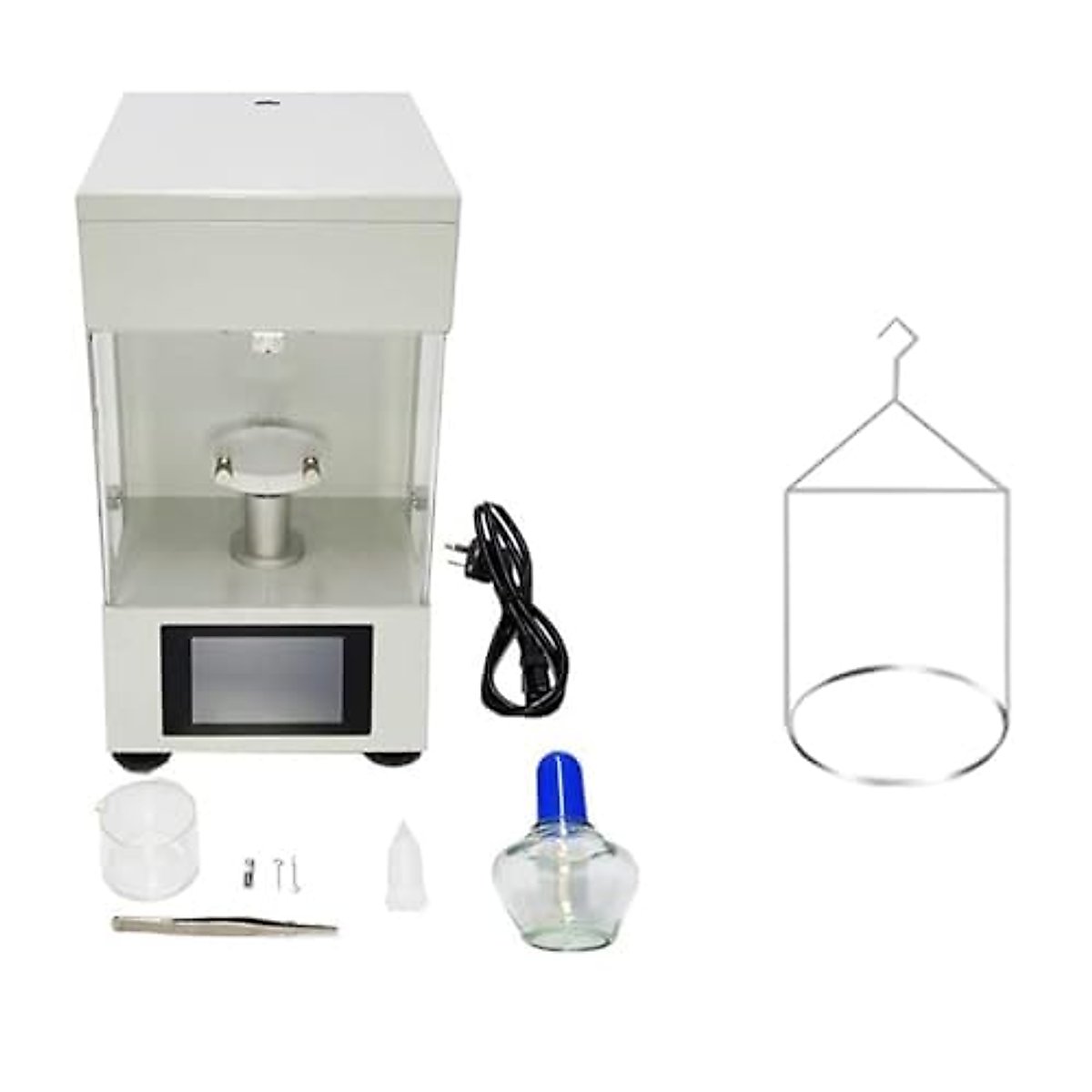 ﻿CNYST Du Nouy Ring Tensiometer Surface Tension Meter Tester with Platinum Ring Method 0-1000mN/m Support Data Storage Password Management Function Real-time Measurement Curve