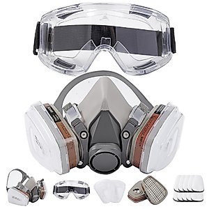 Wytcyic Reusable Half Face Respirаtor, Gas Cover Organic Vapor Mask and Dust-proof Face Cover, Protection for Painting, Mechanical Polishing, Logging, Welding and Other Work
