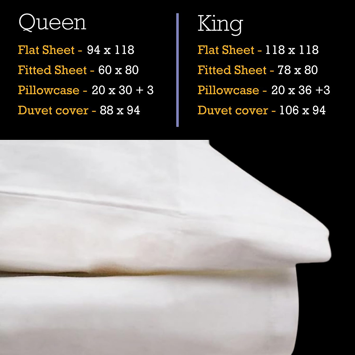 Down Etc Luxury Hotel Bedding 5-Pieces Classic Fresh Collection 300 Thread Count 100% Cotton Sateen Duvet Cover| Sheet Set| Pillowcases, King Size, Crisp White