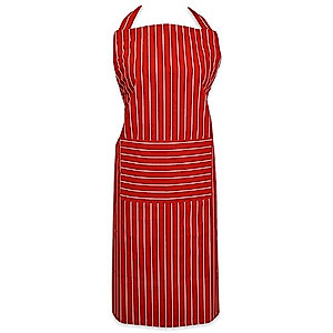 DII Professional and Commercial Grade, Chef Stripe Kitchen, Apron, Tango Red