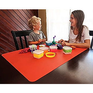 MonsterMat 36x24 Inch Extra Large Silicone Table Protector Craft Mat for Painting, Clay, Projects, Arts and Crafts and More. Easy Clean Up and Rolls for Storage. Largest Mat Available