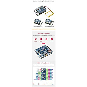 Coolwell Power Management HAT for Raspberry Pi Series Board, Onboard RTC & Buck-Boost DC Chip,Supports Charging and Power Output at The Same Time