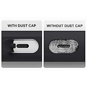 Silicone Case Compatible with Airpods 1 & 2, Shookproof Protective Silicone Wireless Charging Cover with Key Chain (Black)