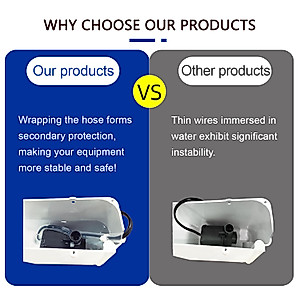 AP1200 AC120V Commercial Large Flow Water Pump Compatible with HZB-30F,HZB-38F,HZB-32,HZB-45,HZB-65,HZB-90,HZB-120,HZB-160 Ice Maker,Small-sized Circulating Submersible Pump,60Hz 0.13A, Hmax: 0.8m