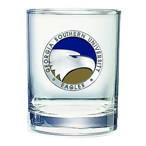 Heritage Pewter Georgia Southern Double Old Fashion | Double Rocks Glass 14 OZ for Liquor | Expertly Crafted Pewter Glass
