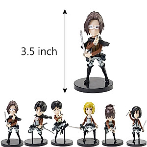 DATCH Anime Figures 6pcs Japanese Anime Figure Set Home Office Desktop Decoration Action Figures Toy Gift for Anime Fans