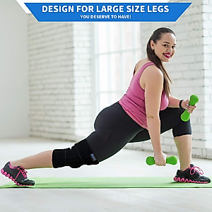 Nvorliy Plus Size Knee Brace for Knee Pain, Extra Large Knee Brace for Women and Men, Adjustable Knee Support with Side Stabilizers for Knee Pain Relief, Arthritis, ACL, LCL, MCL, Injury Recovery