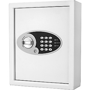 Barska Digital Keypad Wall Mount Safe Key Cabinet, 48 Position, White