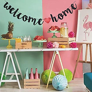 Welcome Home Banner, Funny Paper Sign for Family Theme Party Decorations, Home Party Supplies