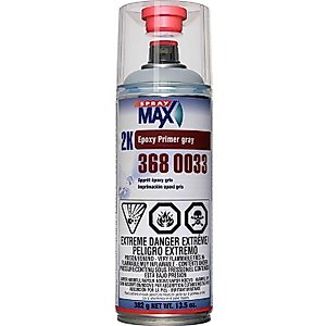 SprayMax 3680033, 2K Epoxy Rust-Cure Primer, Gray, Aerosol (1)