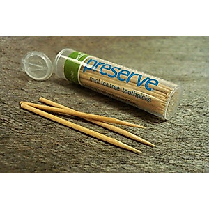 3 Pack of 35 Preserve Mint Tea Tree Flavored Toothpicks bundled by Maven Gifts