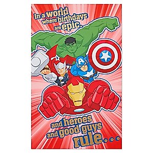 American Greetings Birthday Card for Boy (Avengers)