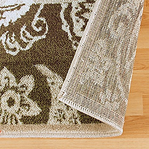 SUPERIOR Mystique Modern Geometric Paisley Polypropylene Indoor Area Rug, 8x10, Beige