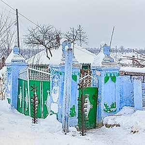 MORECON Snow 24 Snow Gauge, Snowmobile Snow Gauge, Handmade Metal Garden Snow Gauge Garden Pile, Rain Gauge Outdoor Decoration Gift (A)