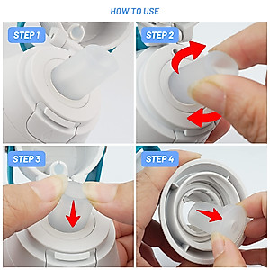 2 Pack Silicone Water Bottle Mouthpiece Replacement Water Valve Filter Water Bottles Replacement for Brita Water Bottle