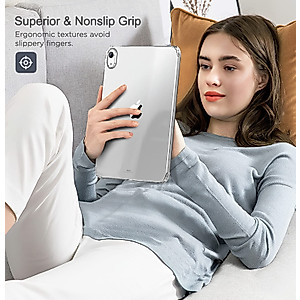 MoKo Clear Case Fit New iPad 10.9 2022, iPad 10th Generation Clear Case, Lightweight Soft TPU, Anti-Scratch Ultra Clear Protective Tablet Cover, Shockproof Impact Resistant, Clear