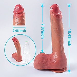 10.43in Flesh Realistic Dildo Sex toys for Couples Male & Female & Gays,Huge Dildo with Strong Suction Cup, Big Size Anal Dildo Feels Like Skin, Adult Sensory Toys Cobulipo