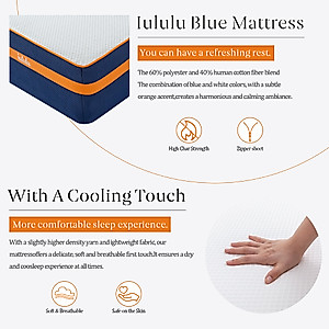 IULULU Queen Mattress, 12 Inch Memory Foam Mattress Queen in a Box - Cool Gel Bed Mattress Bamboo Charcoal Foam Queen Mattresses Pressure Relief Medium Firm