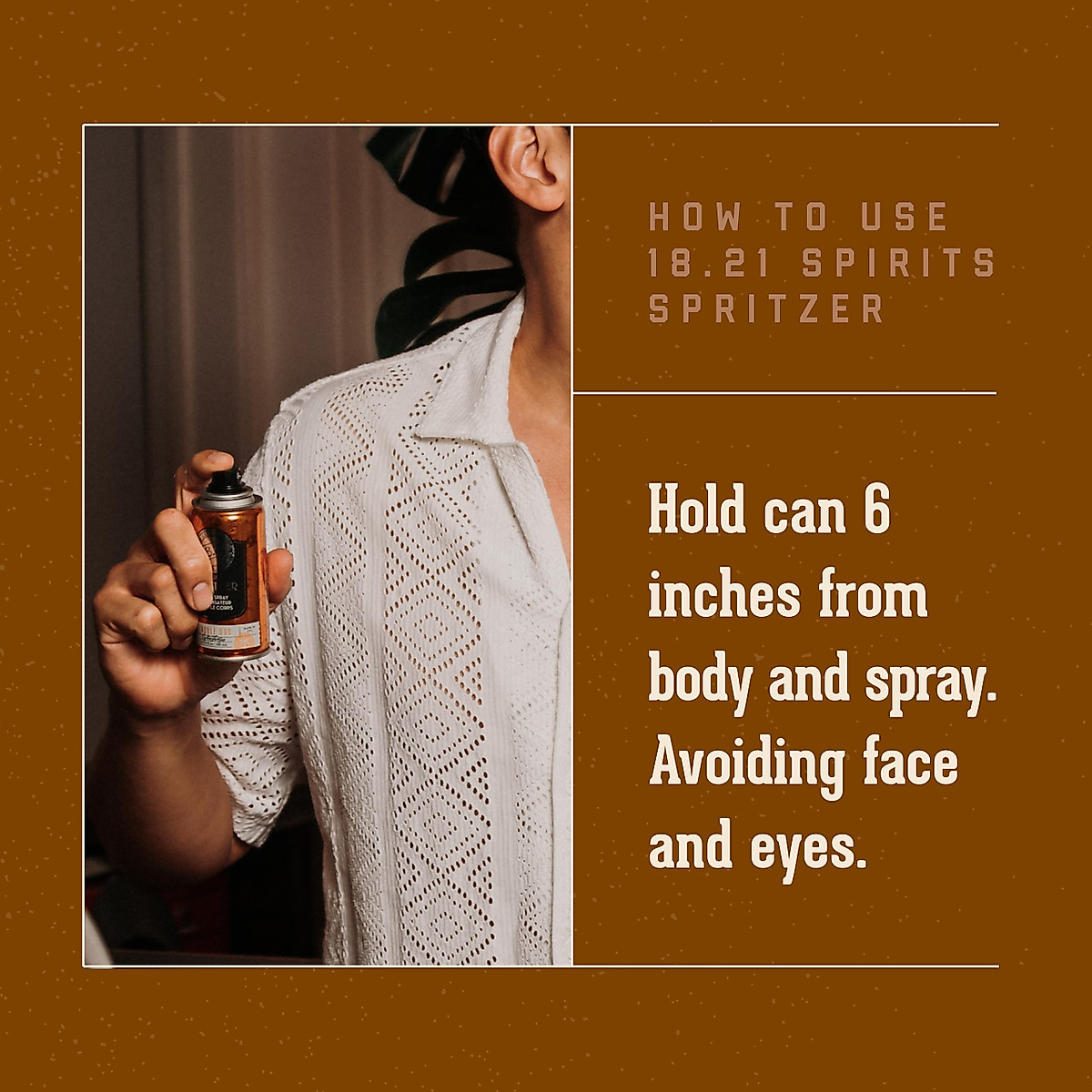 18.21 Man Made Men’s Spirits Spritzer Noble Oud, 3.4 oz. - Long-Lasting All Over Body Spray with Masculine Aromatics - Gifts for Him