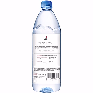 evian Natural Spring Water, PH Balanced with Natural Electrolytes, 33.8fl oz./1L Bottles (pack of 12)