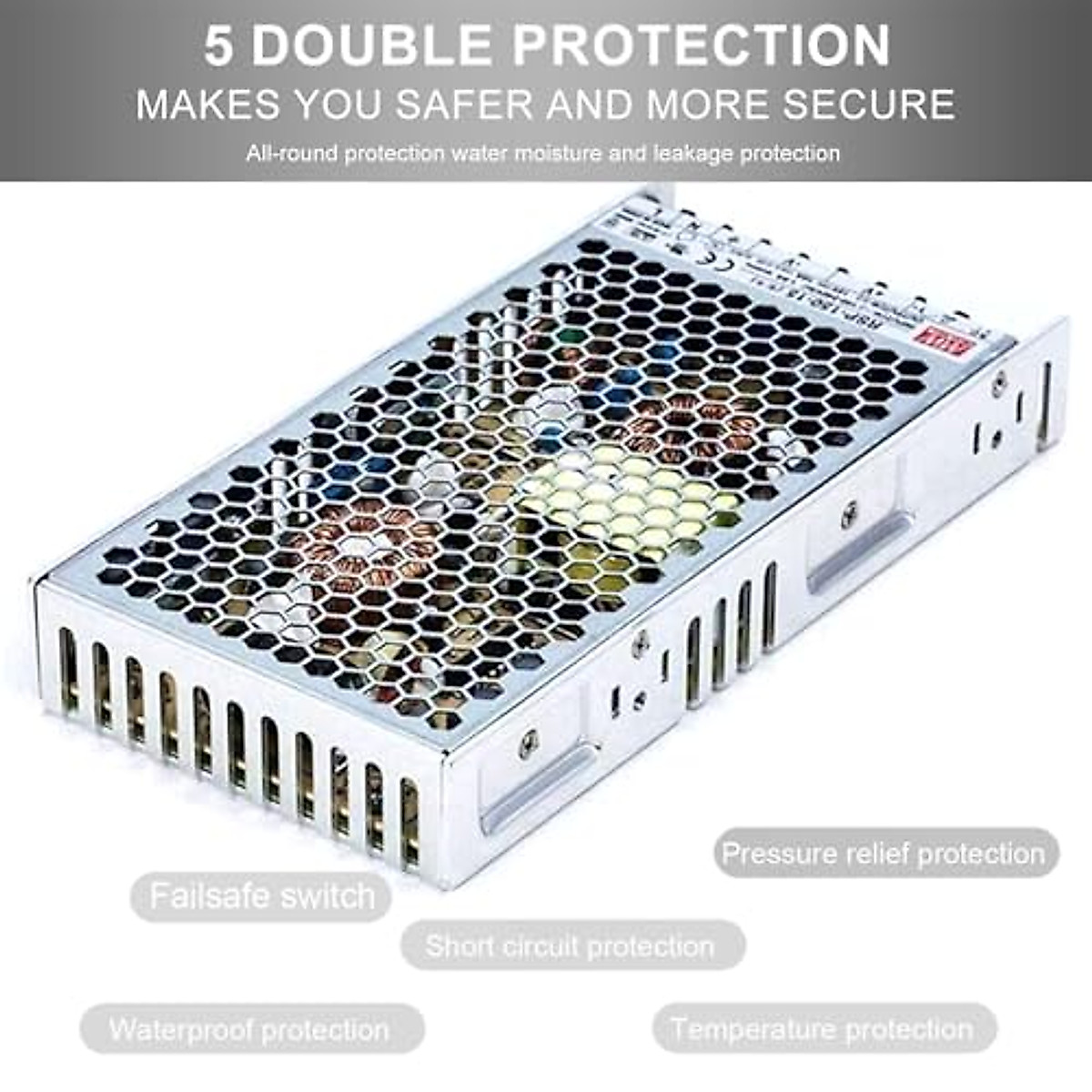 TorqCali RSP-150-15 150W Single Output Power Supply 15V 10A Constant Current with PFC Function, Enclosed Type for Industrial Control, Automation, Test and Measurement Equipment