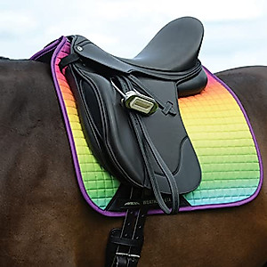 Weatherbeeta Prime Ombre Dressage Saddle Pad - Rainbow Dream - Full