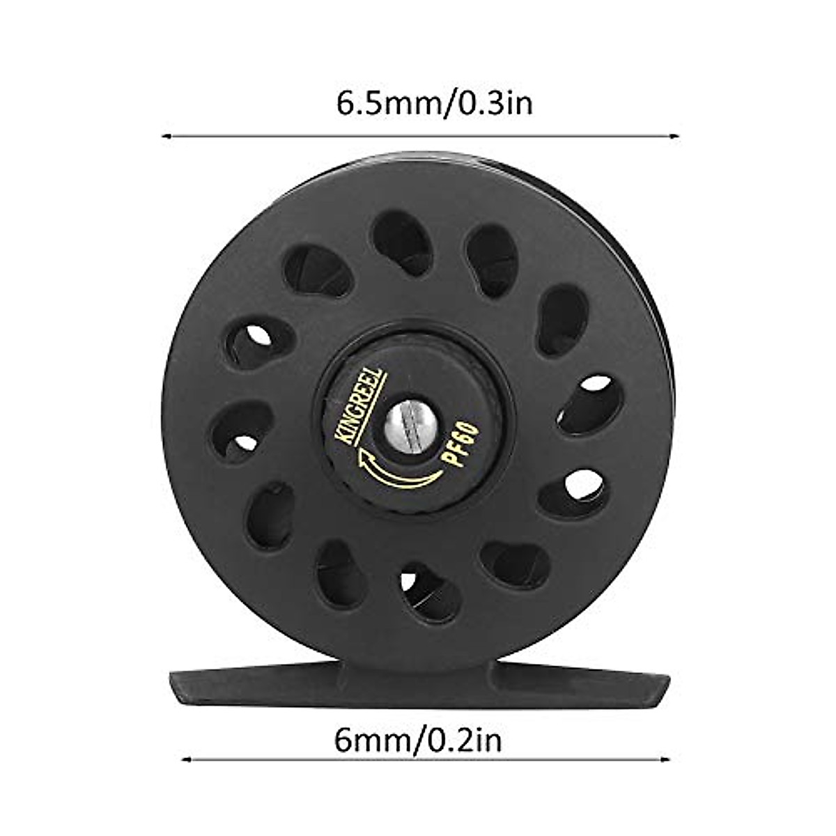 SMICH Fly Fishing Reel Fishing Wheel, Lightweight Fly Fishing Wheel 6.5mm/0.3in Diameter for Freshwater Saltwater for Redfish Lake Trout, Steelhead, Bass Ect