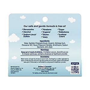 Orajel Baby Daytime Cooling Gel for Teething, Drug-Free, 1 Pediatrician Recommended Brand for Teething*, One .33oz Tube