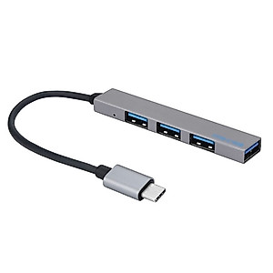 SHYPT Type-C to 4 USB Hub Expander Thin Mini Portable 4-Port USB 2.0 Hub USB Power Interface Laptop Tablet Comput