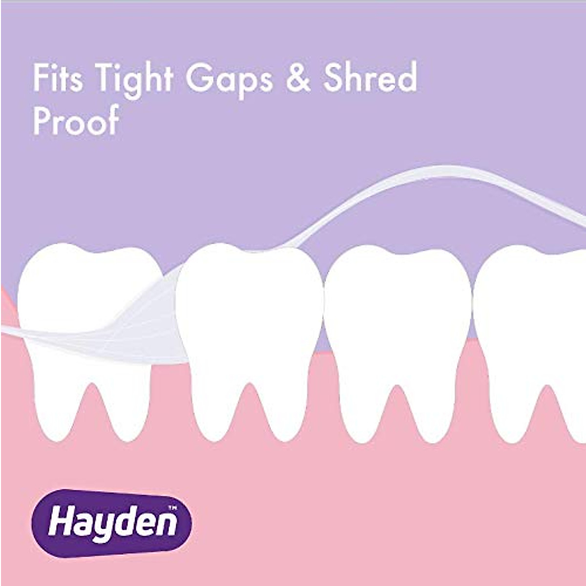 Hayden Clean+ Dental Floss | 6 Pack | Polar Mint with Anti Tartar Actives for Gentle Care | 30 Yards per Unit