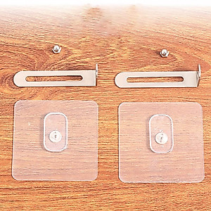 Yaokaim Anti Tip Furniture Wall Anchors No Drill (10 Packs), for Baby Proofing, Keep Baby Pet Safety from Falling Furniture, Removable, No Drilling