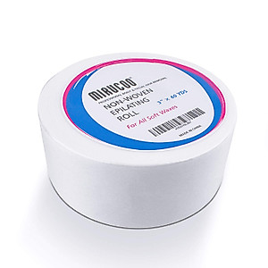 Mirucoo Non-woven Wax Strip Roll for Body and Facial Hair Removal, 3 Inches x 60 Yards Pack Salon Quality Epilating Roll
