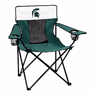 Logo Brands NCAA Michigan State Spartans Elite Chair, Unisex Adult Chair with Two Cup Holder, One Size, Team Color