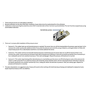 "Electric Pressure Cooker Pressure Sensor or Switch KSD105 250V~10A Works with Instant Pot, Power Cooker, Cuisinart, Farberware, Power Quick Pot, Crock-Pot" This sensor is not created or sold by the
