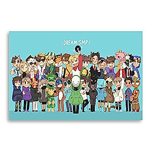 Posters Painting Anime Posters Game Dream SMP Poster Canvas Poster Bedroom Decor Office Room Decor Gift 08x12inch(20x30cm) Unframe-Style