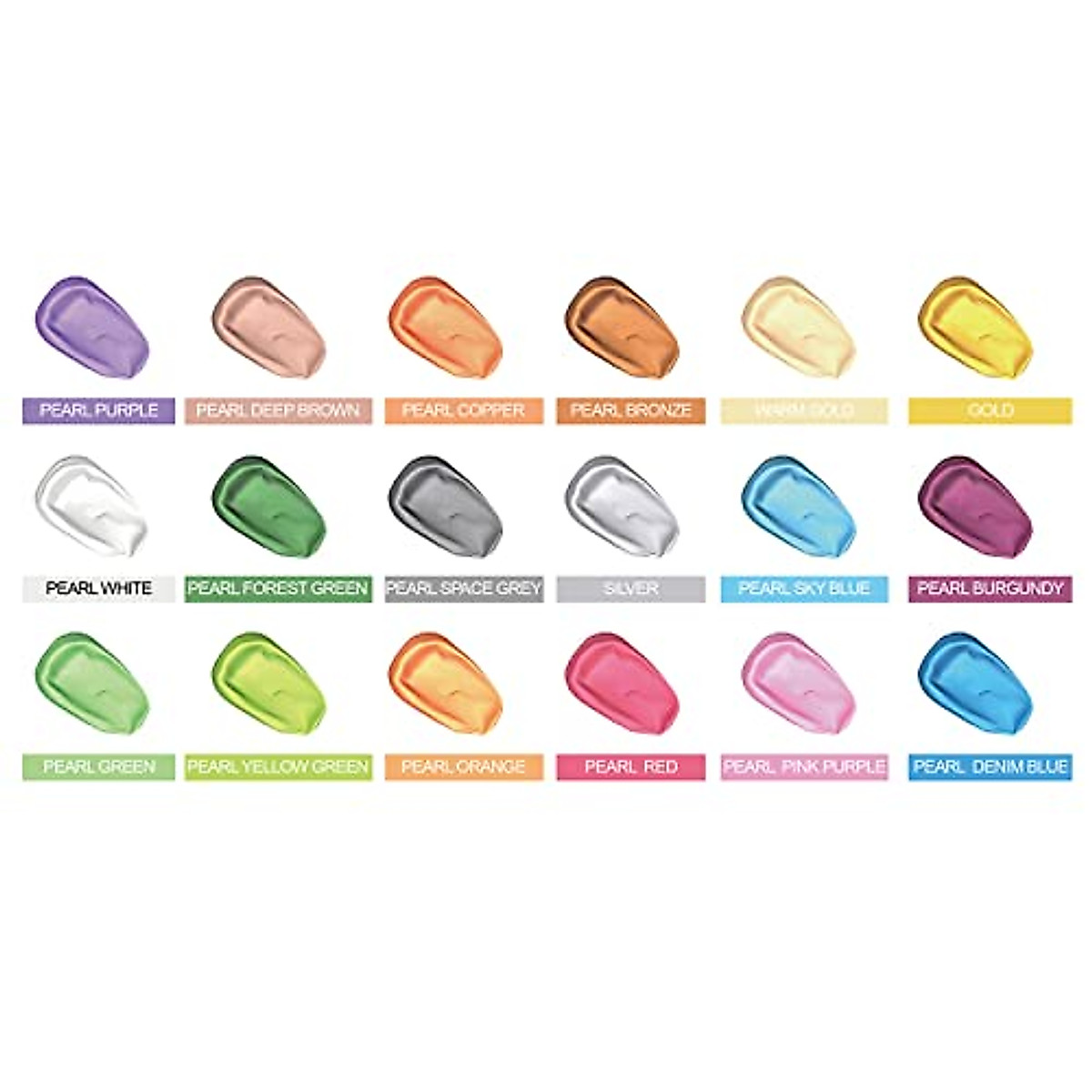 Metallic Acrylic Paint Set 18 Colors Metallic Paints Non Toxic for Artists Beginners Painting on Rocks Crafts Canvas Wood Fabric, Rich Pigment & No Fading, 2 Oz/Bottle