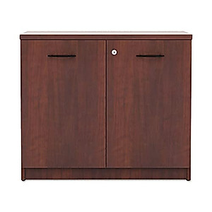Alera ALEVA613622MC Valencia Series 34-1/8 in. x 22-7/8 in. x 29-1/2 in. Storage Cabinet - Medium Cherry