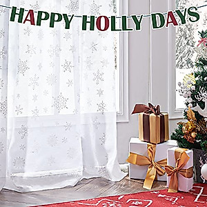 COLLACT White Sheer Curtains Snowflake Sheer Curtains for Living Room Rod Pocket Curtains for Window 84 Inch Long 2 Panel Set Modern Sheer White Curtain Set