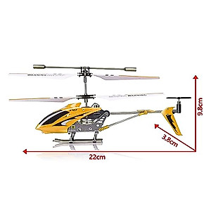 DWIU RC Helicopter Model, S107G 2.4G 3CH Dual-Propeller Remote Control Aircraft Model with Gyro, Mini Helicopter Toys for Adults Beginners (RTF Version