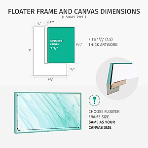PIXY CANVAS Floater Frame 12x24 for 1-1/2 (1.5) inch Deep Canvas Paintings/Canvas Prints/Wood Canvas Panels/Wall Art/Wall Decor/Home Decor/Artwork (Rustic Gold, 12 x 24 inch, Landscape)