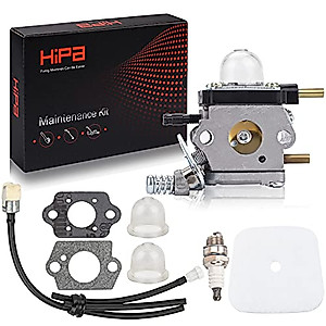 Hipa C1U-K54A Carburetor for Mantis Tiller 7210 7222 7222E 7222M 7225 7230 7234 7240 7920 7921 7924 7925 7228 Cultivator C1U-K82 Maintenance Kit