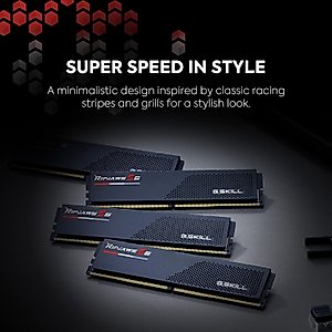 G.SKILL Ripjaws S5 Series (Intel XMP 3.0) DDR5 RAM 64GB (2x32GB) 5600MT/s CL36-36-36-89 1.25V Desktop Computer Memory UDIMM - Matte Black (F5-5600J3636D32GA2-RS5K)