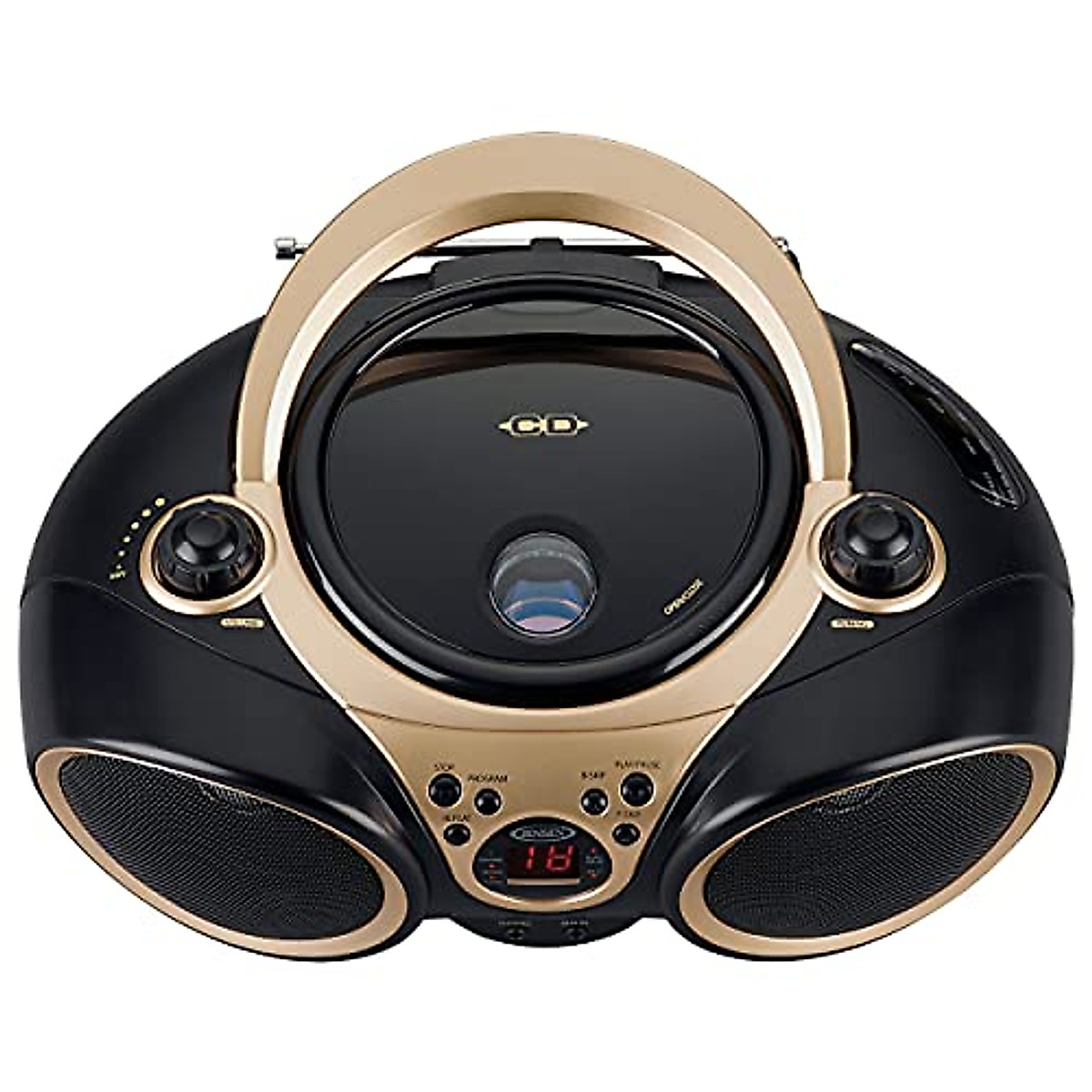 Jensen CD-490 Champagne Portable Sport Boombox Stereo CD Player with AM/FM Radio and Aux Line-in & Headphone Jack (Limited Edition Color)