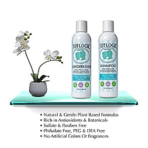 TotLogic Kids Shampoo & Conditioner Set - Sulfate and Paraben Free, Phthalate Free, Non-Toxic Plant Based Natural Formulas - Gentle & Hypoallergenic for Senstive Skin, Scented With Essential Oils