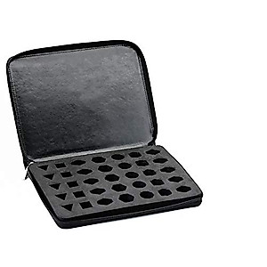 UDIXI Leather Dice Bag , Dice Box for Dice Storage, Role Playing Game as Dungeons and Dragons, Holds Up to 35 Dices/7 Sets DND Dice - Black