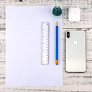 AIEX 10 PACK Clear Plastic Ruler 15cm 6 Inch Straight Ruler Transparent Plastic Ruler Kit Measuring Tool for Student School Office