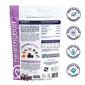 healthybud Hip and Joint Supplement Dog Treats - Glucosamine Soft Beef Liver Bites for Senior Dogs, Arthritis Support 4.6oz